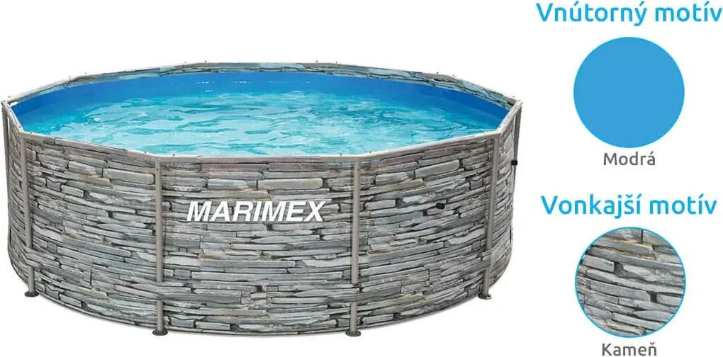 Marimex | Bazén Marimex Florida 3,05x0,91 m s pískovou filtrací - motiv KÁMEN | 19900100
