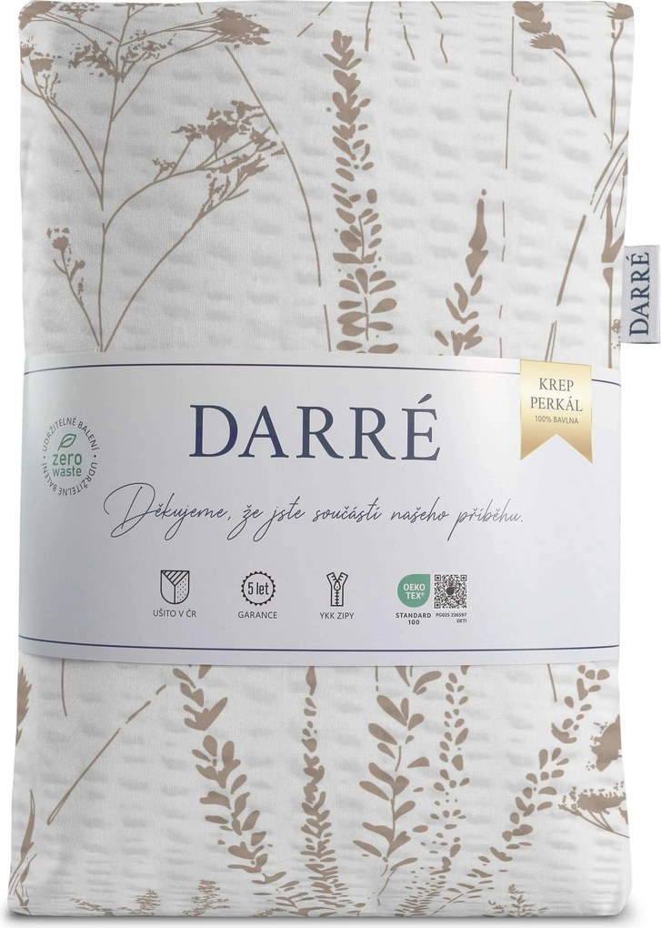 Krepové prodloužené povlečení Divoké traviny - duo Velikost: 140 x 220 + 70 x 90