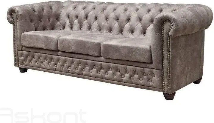 Askont Chesterfield Oxford: Pohovka 3M Silver
