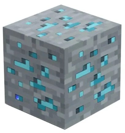 LED lampa, noční světlo - Minecraft kostka Barva: světle modrá