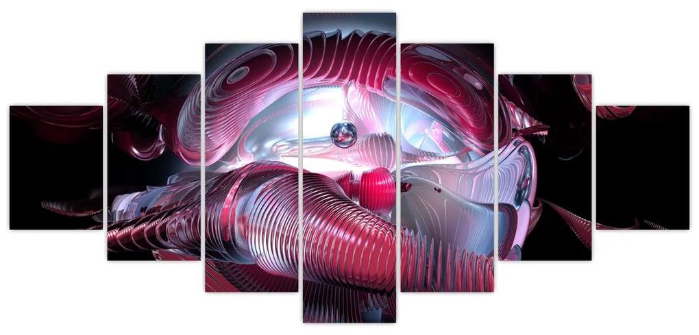 Obraz - Abstrakce, vesmírní červi (210x100 cm)