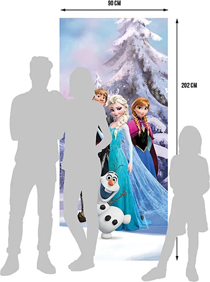 Dětská vliesová fototapeta na zed' Ledové Království Všichni Přátelé, Disney | 90 x 202 cm | DFTDNV 5463