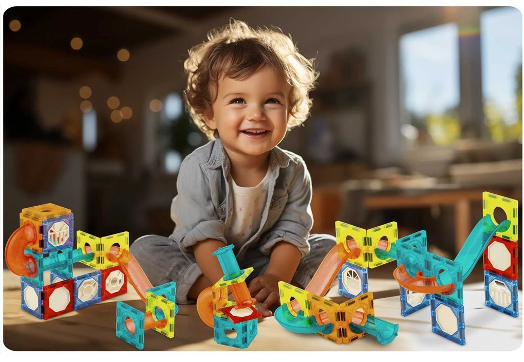 Magnetické cihly s osvětlením RK-763 Ricokids