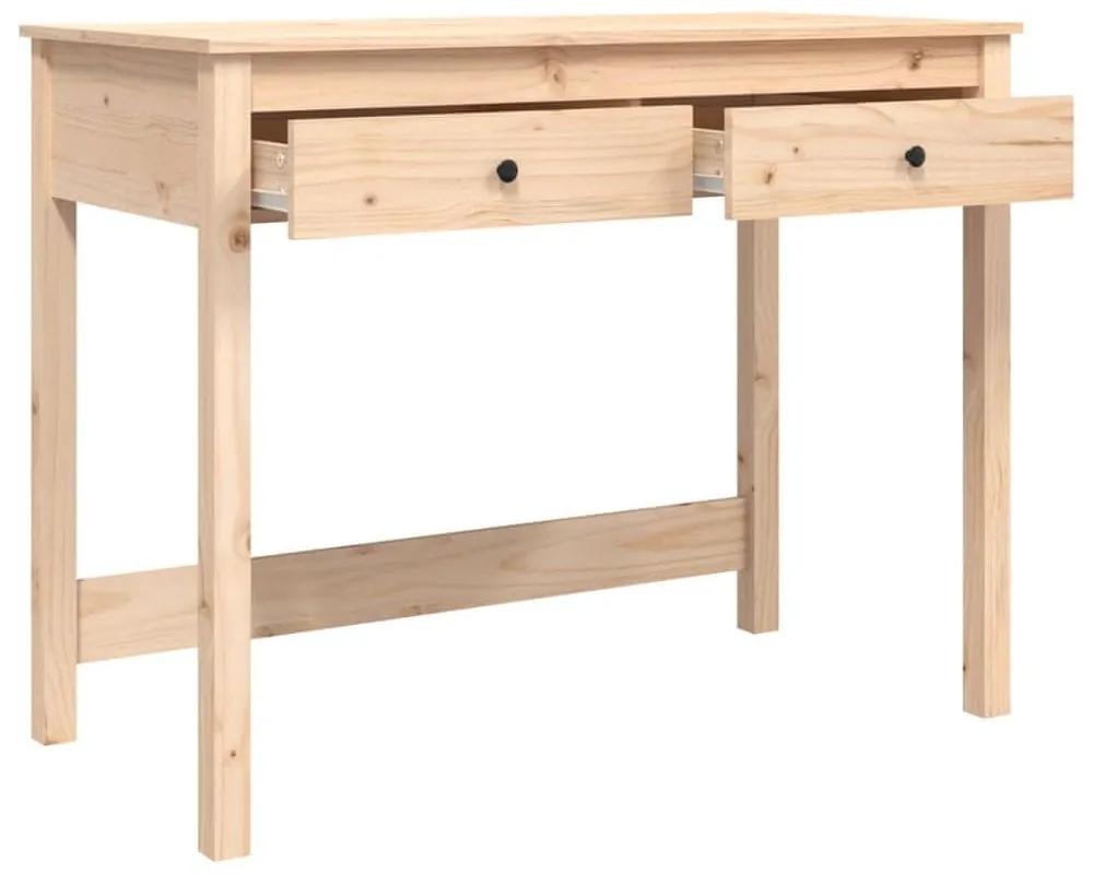 Petromila Psací stůl se zásuvkami 100 x 50 x 78 cm masivní borové dřevo