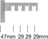 URBÁNEK Garnýže Flat - držák 4 tyč
