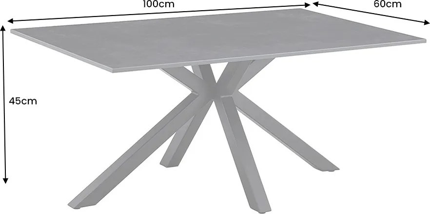Keramický konferenčný stolík Fabrico 100 cm antracitový