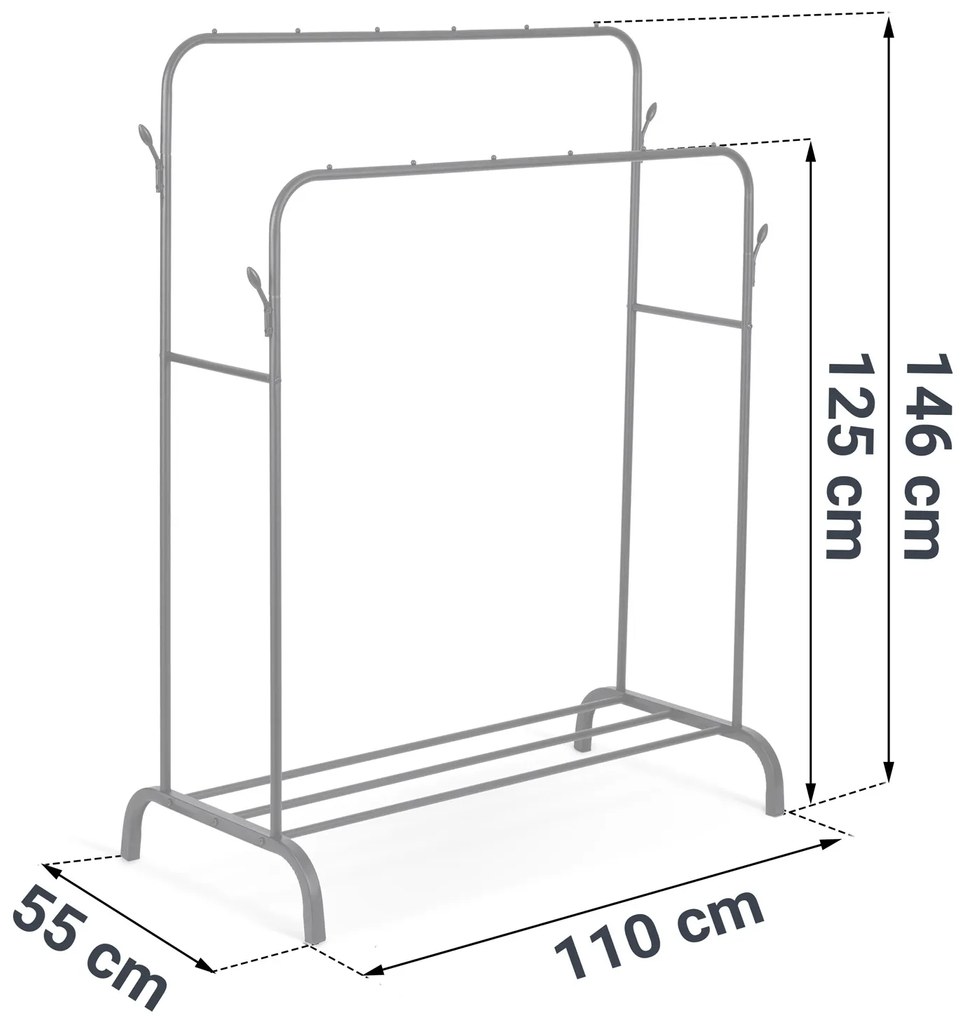 Stojanový věšák Massido MS-867 černý
