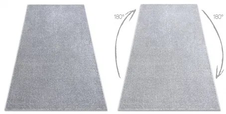 koberec, koberec metráž SANTA FE stříbrný 72 hladký, Jednotný jedno velikost 100x400 cm | krásné koberce cz