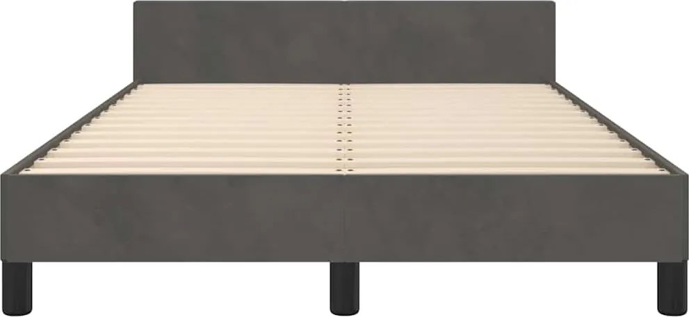 Rám postele bez matrace tmavě šedá 120 x 200 cm samet 3125868