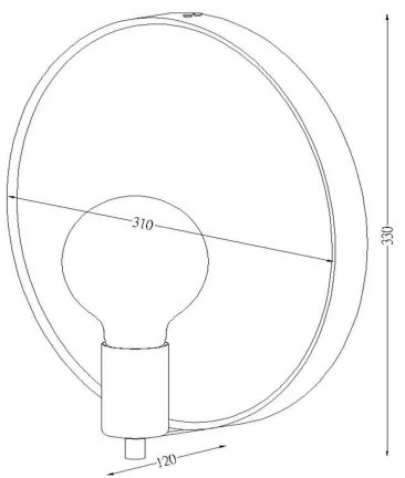 Lucide 36213/31/30 - Nástěnné svítidlo se zrcadlem REFLEX 1xE27/25W/230V černá
