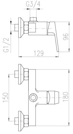 RAV Slezák CO182.5 - Sprchová baterie COLORADO lesklý chrom