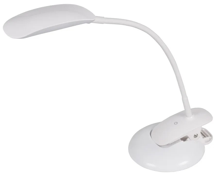 Stolní LED lampička 2v1 - podstavec i clip 5W, bílá