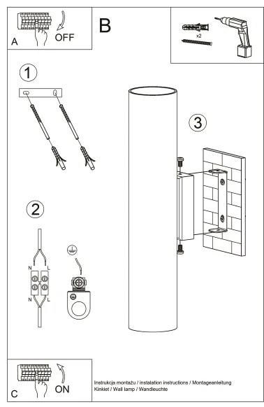 Sollux SL.1202 - Nástěnné svítidlo LAGOS 2xGU10/10W/230V zlatá