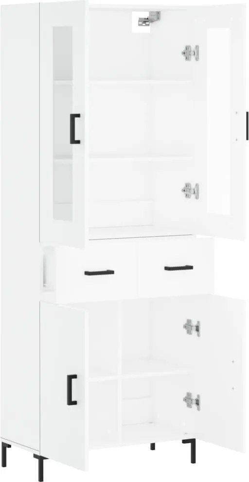 Skříň highboard bílá 69,5 x 34 x 180 cm kompozitní dřevo 3198529