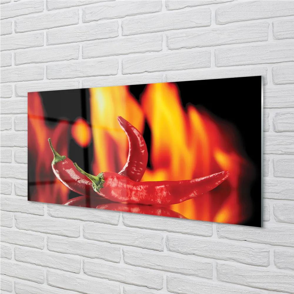 akrylový obraz pikantní papričky 125x50 cm