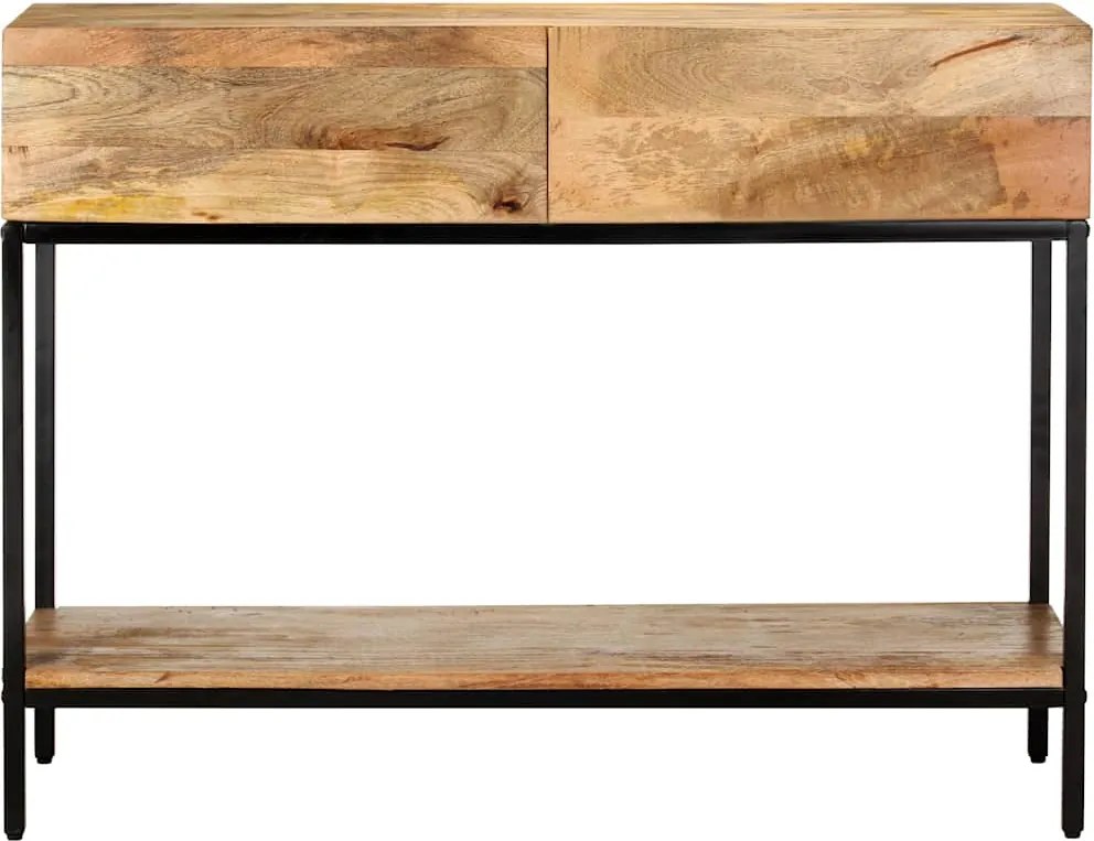 Konzolový stolek 100 x 35 x 76 cm masivní mangovníkové dřevo 320922