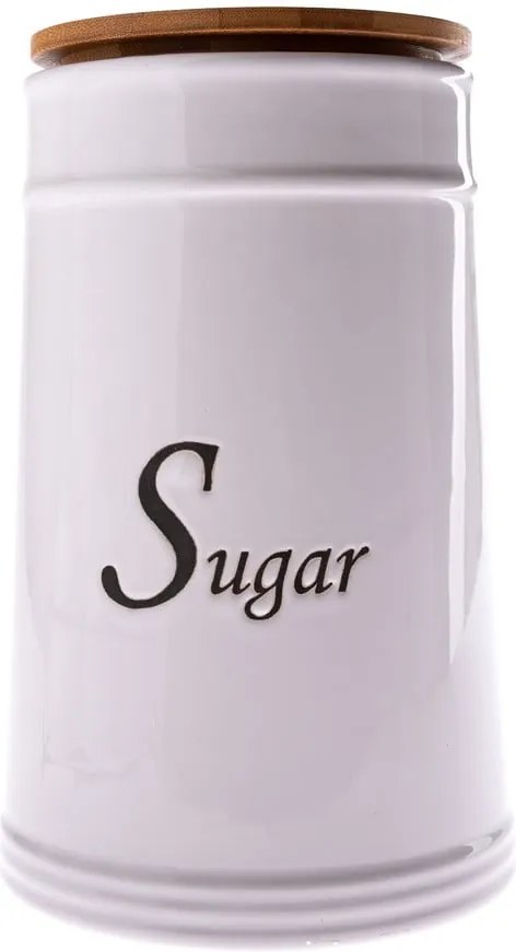 Bílá keramická dóza na cukr Dakls, 2480 ml