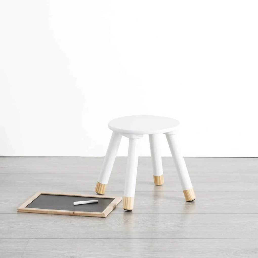 Bílá dětská stolička STOOL WHITE