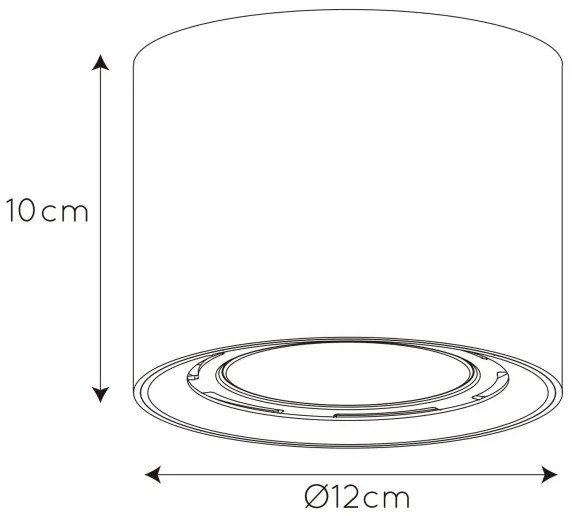 Lucide 09921/12/30- LED Stmívatelné bodové svítidlo FEDLER 1xGU10/12W/230V černá