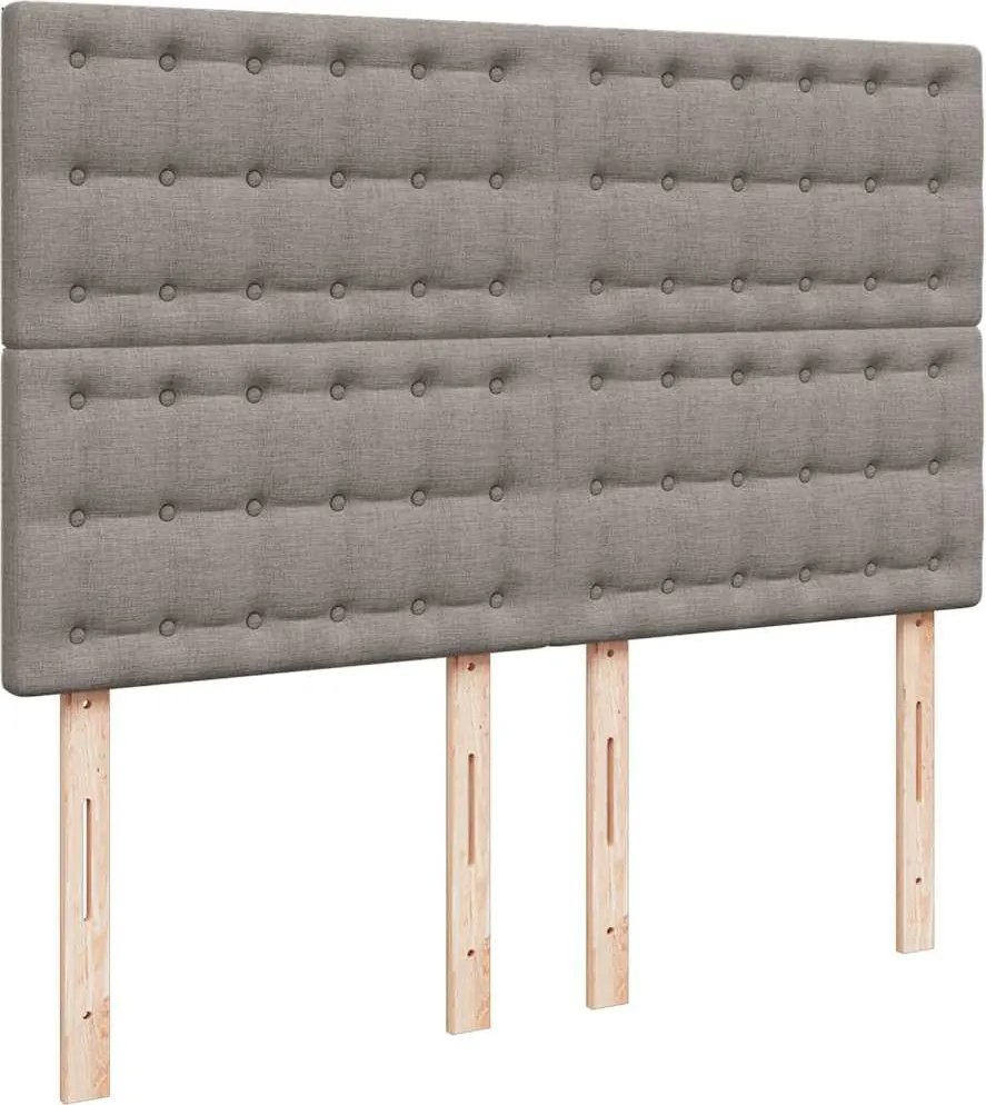 Box spring postel s matrací taupe 160x200 cm textil 3292125