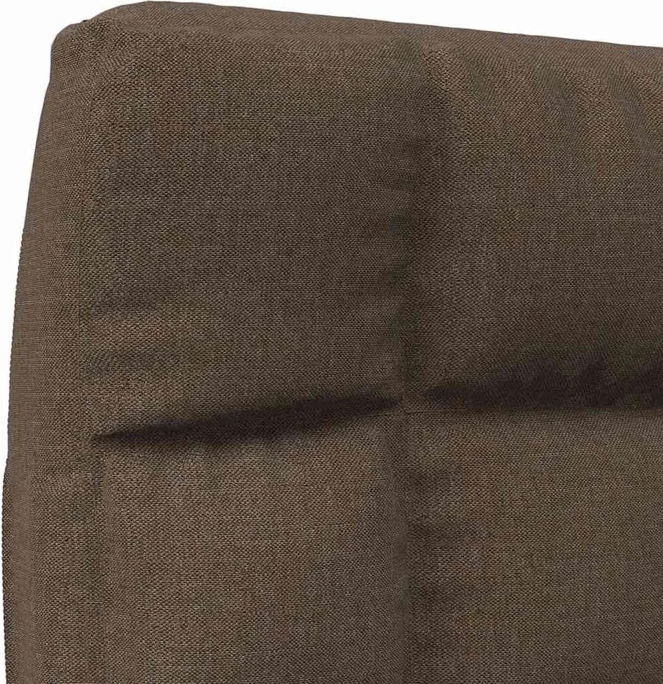 Skládací lenoška na podlahu hnědá textil 336587
