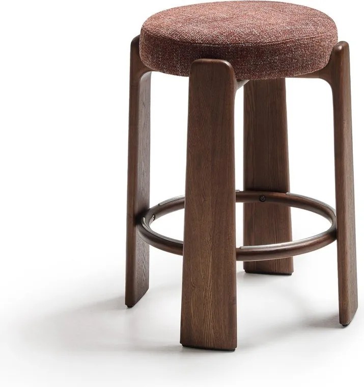 Hnědá/v tmavě přírodní barvě barová stolička z jasanového dřeva (výška sedáku 65 cm) Granite – Kave Home