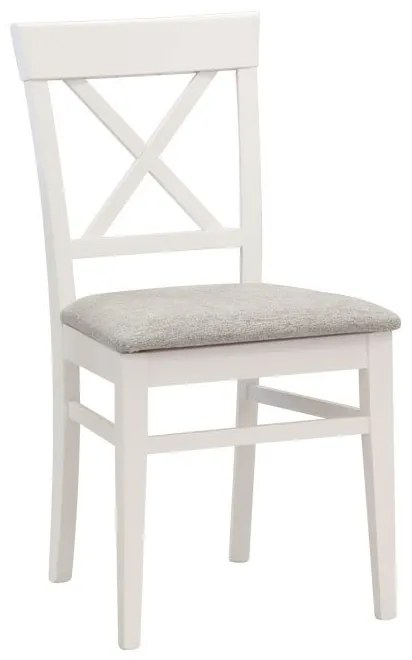 Stima Dřevěná jídelní židle GRANDE látka | Sedák: miron marrone 801,Odstín: bílá