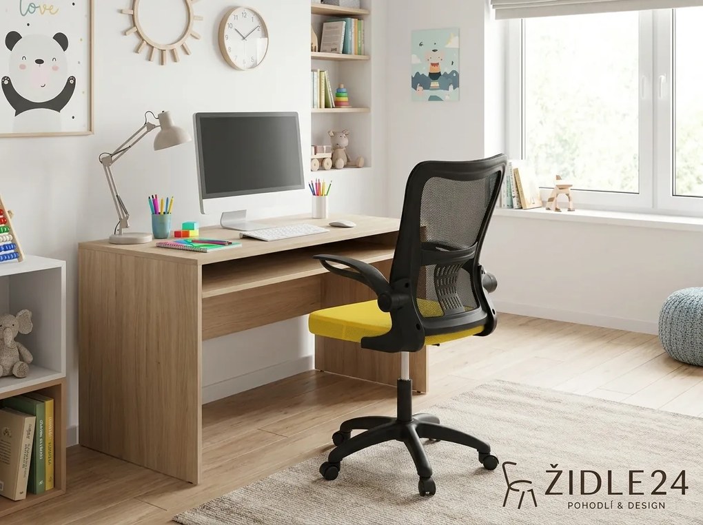 Juniorská židle SMARTSIT - žlutá síťovina