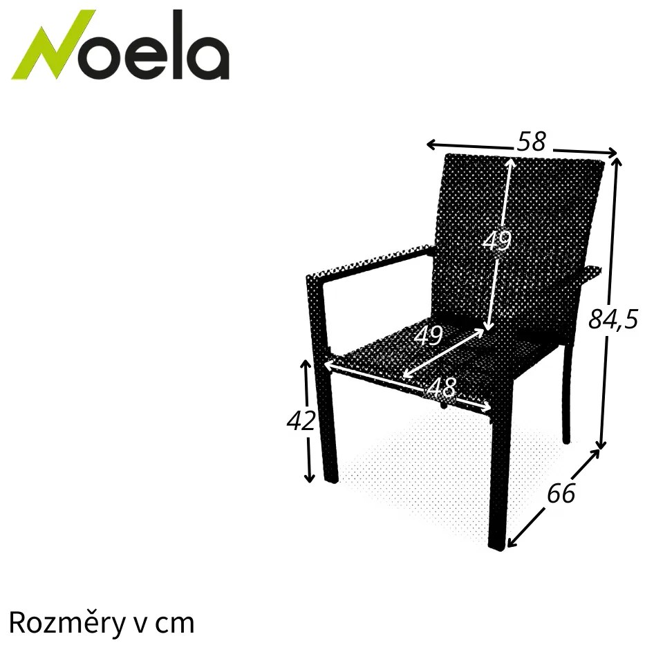 Noela Zahradní ratanová židle Wicker Pat 2 ks