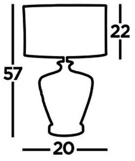 Searchlight EU4852CC Velká stolní lampa NETWORK bílá + chrom