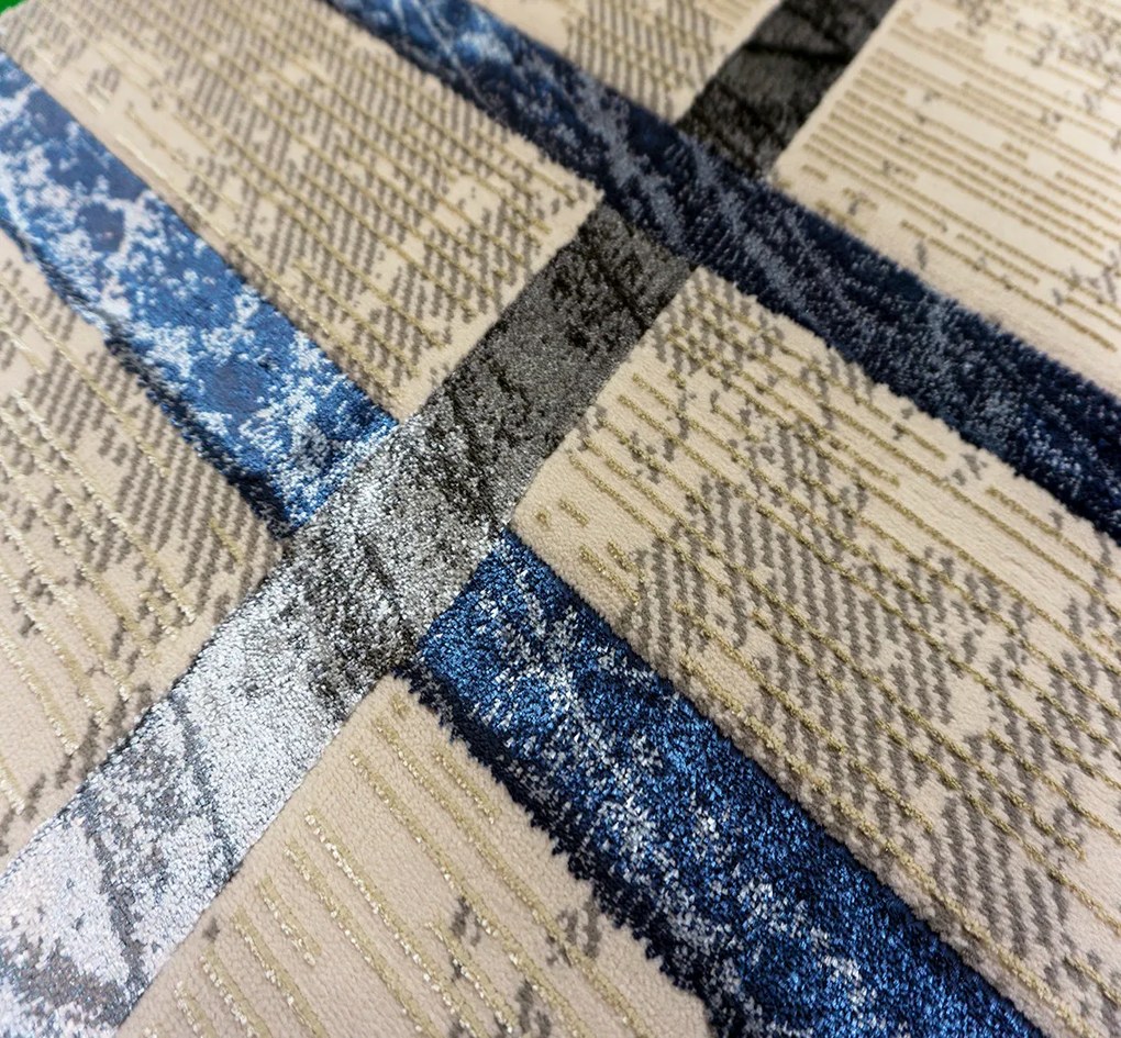 BE Koberec Esprit 3609 NAVY - tmavě modrý obdélníkový Rozměr: 60x100 cm