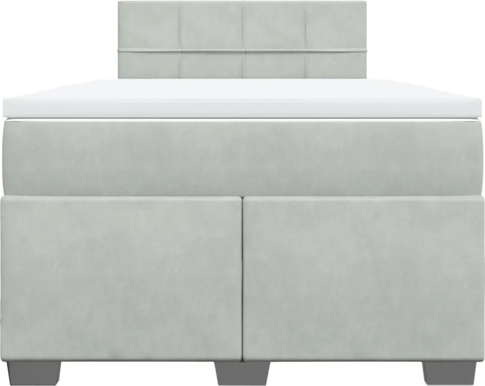 Box spring postel s matrací světle šedá 120 x 200 cm samet 3288582