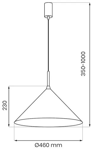 Lustr na lanku CAPITAL 1xGX53/15W/230V pr. 46 cm zlatá