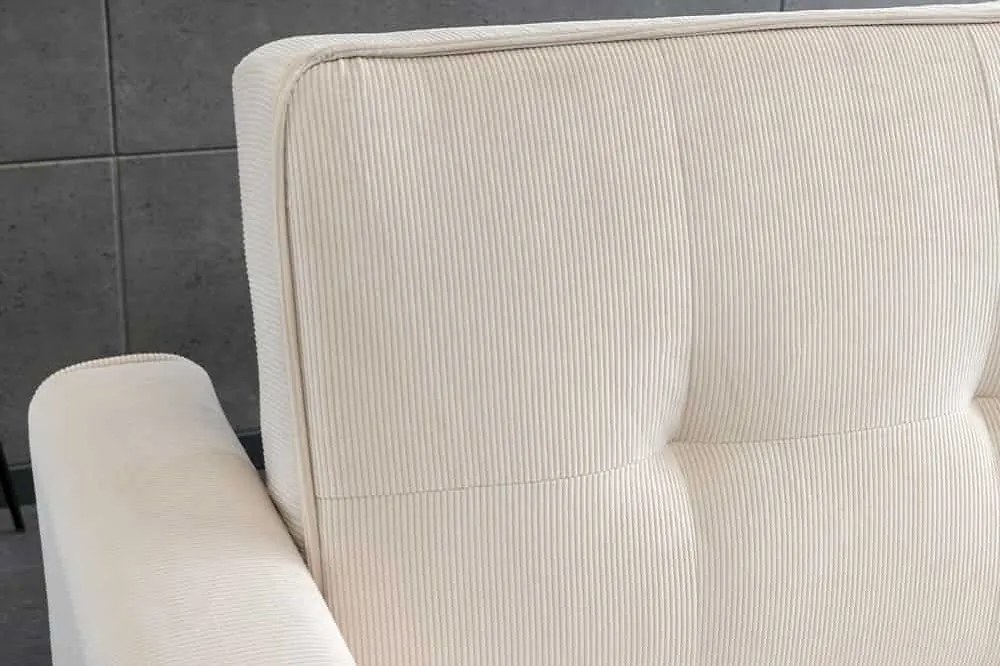 Designová rozkládací sedačka Zaragoza 180 cm béžový manšestr