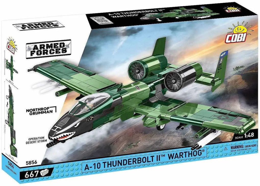 Cobi 5856 armed forces americký bitevní letoun a-10 thunderbolt ii warthog 1:48
