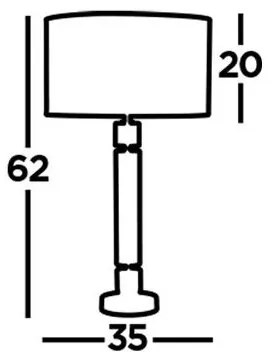 Searchlight EU9387CC Stylová stolní lampa KYLIE černá & chrom & čiré sklo