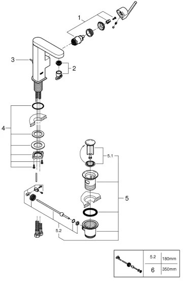 GROHE 23871003 - Umyvadlová baterie PLUS velikost M lesklý chrom