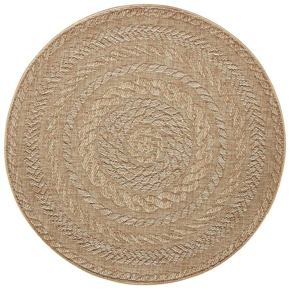 Béžový venkovní koberec NORTHRUGS Almendro, Ø 160 cm
