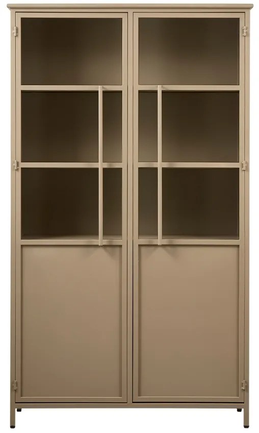 Hoorns Khaki kovová vitrína Merrick 170 x 99 cm