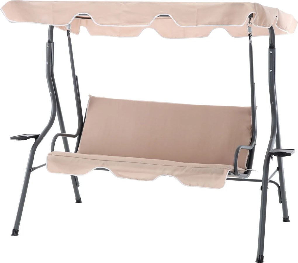 GardenLine Zahradní houpačka s držáky na nápoje KRES 0735 béžová
