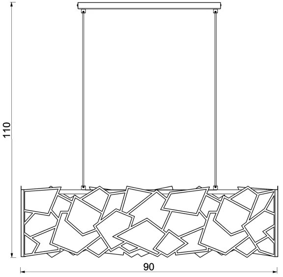 Lustr na lanku CAMO 4xE27/15W/230V zlatá