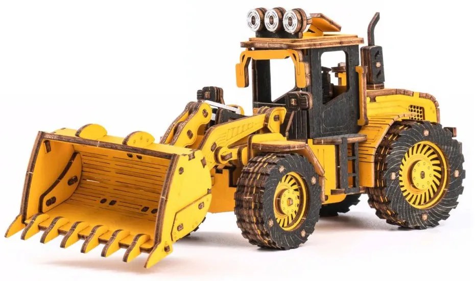 ROBOTIME Rokr 3D dřevěné puzzle Buldozer 211 ks
