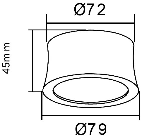 Mantra Gower, stropní svítidlo LED 7W 4000K, černá, průměr 7,9cm