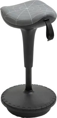 Vinsetto kancelářská stolička s otočnou funkcí, ergonomická stolička, výškově nastavitelná 65,5–83,5 cm 120° naklápětelná šedá