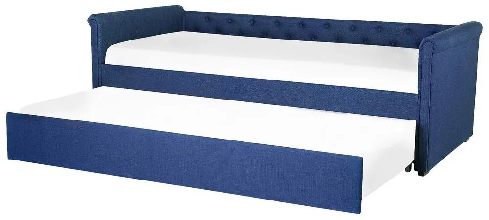 Rozkládací postel 80 cm LISABON (s roštem) (modrá). 1022718
