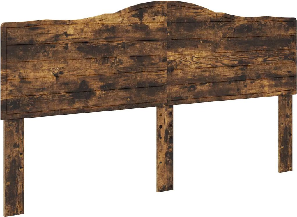 Rám postele Kouřový dub 200 x 200 cm Masivní borové dřevo 3413267