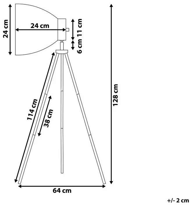 Černá stojací lampa TAMEGA Beliani