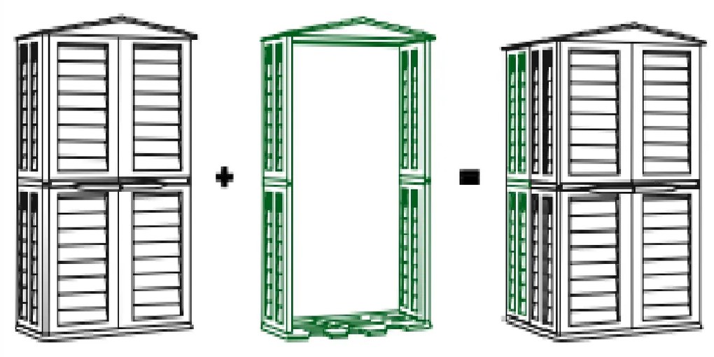 ARTPLAST Zahradní modulární sestava Garden Shed - rozšiřující modul