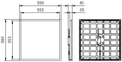 LED panel Philips RC132V G6 43S/840 PSU W60L60 OC BN UGR<19 31W 4300lm 4000K