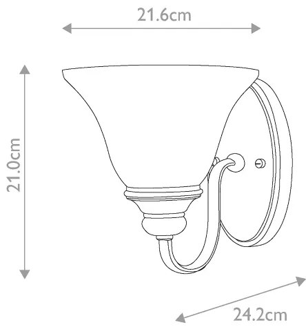 Hinkley HK-CELLO1 - Nástěnné svítidlo CELLO 1xE27/60W/230V